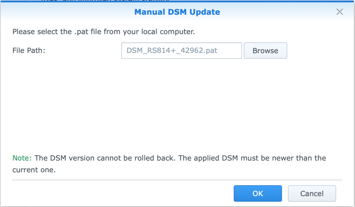 Synology DSM Manual Update 6 to 7 – Europheus
